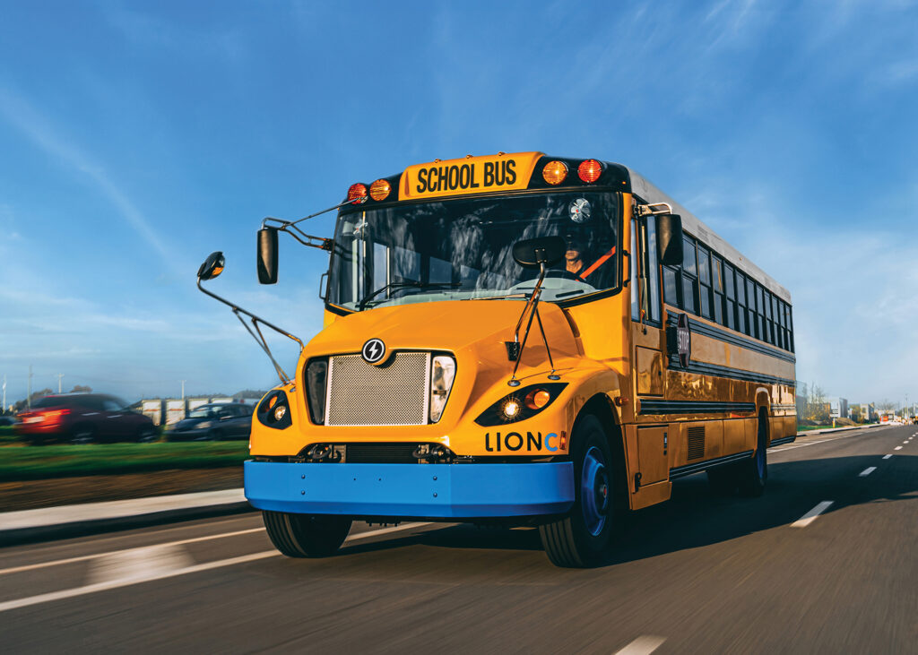 Lion LIONC Battery Electric School Bus - Clean Truck and Bus Voucher ...